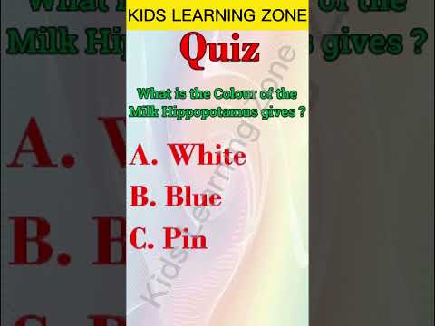 What is the Colour of the Milk Hippopotamus gives ? | #shorts #youtubeshorts #viral #quiz #facts