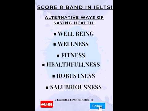 ALTERNATIVE WAYS OF SAYING HEALTH || SYNONYMS OF HEALTH ||#youtubeshorts #ielts #ieltswriting