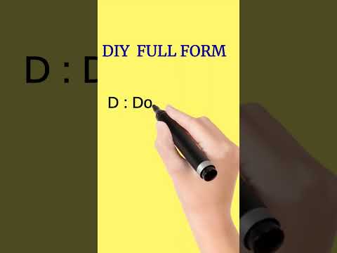 D.I.Y Full form | full form of DIY | #full form
