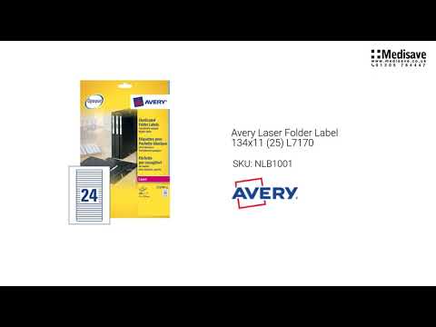 Avery Laser Folder Label 134x11 25 L7170 NLB1001