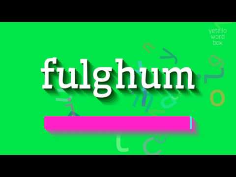 HOW TO SAY FULGHUM? #fulghum