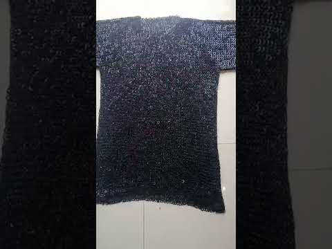 Combat chainmail shirt, black chainmail shirt, fully riveted chainmail ,8 mm flat ring riveted, HMB