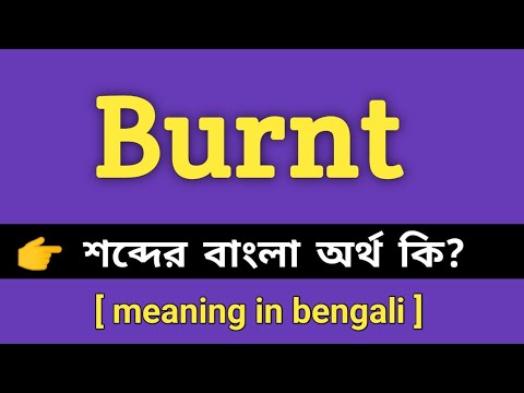 Burnt Meaning in Bengali || Burnt শব্দের বাংলা অর্থ কি || Bengali Meaning Of Burnt