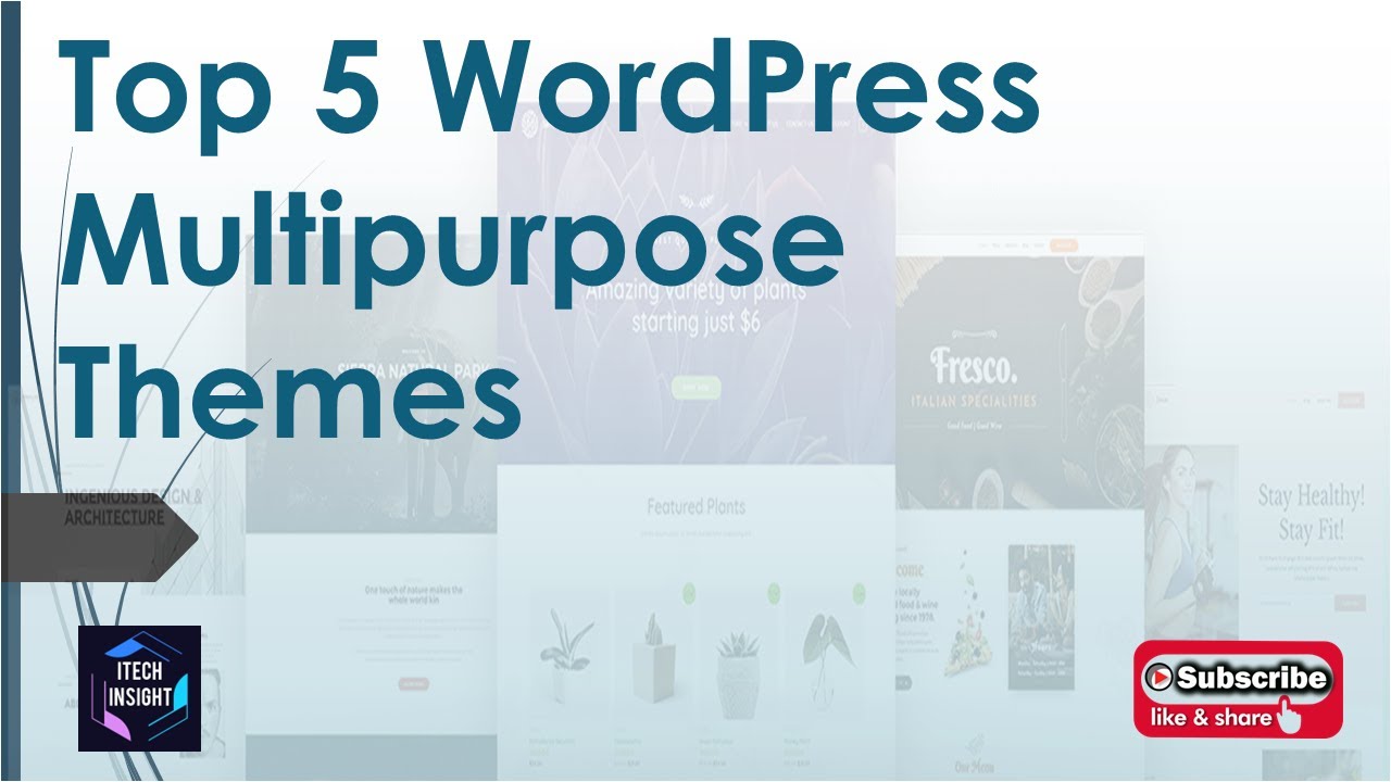 Top 5 WordPress Multipurpose Themes | iTech Insight