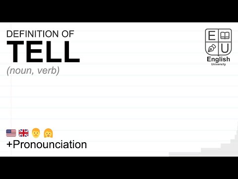 TELL meaning, definition & pronunciation | What is TELL? | How to say TELL