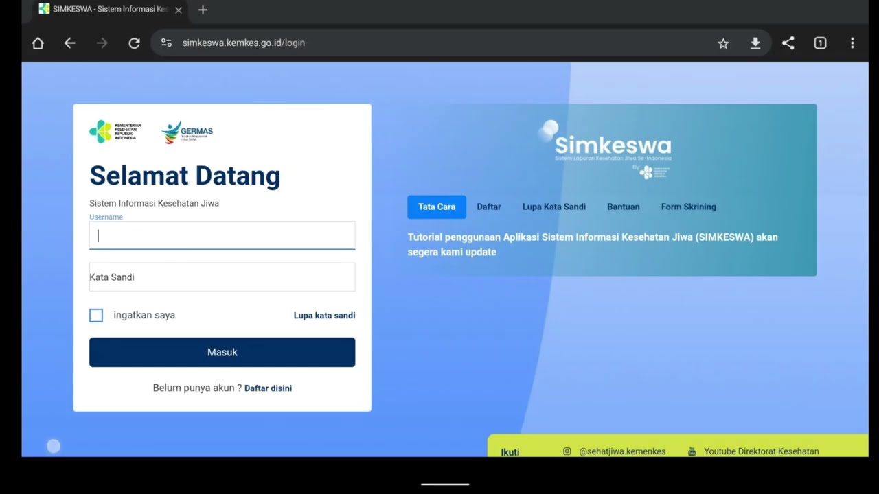 CARA MEMASUKAN DATA PASIEN BARU ATAU KASUS BARU DI SIMKESWA