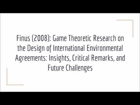 Seminar Environmental and Resource Economics - Lecture 14 (part A)