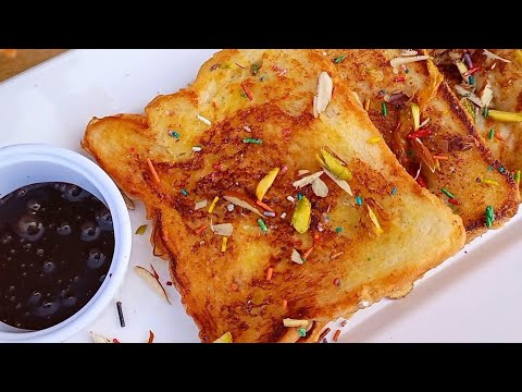 Custard French Toast - kid's Special - Easy breakfast recipe - Custard Delight - French toast Recipe