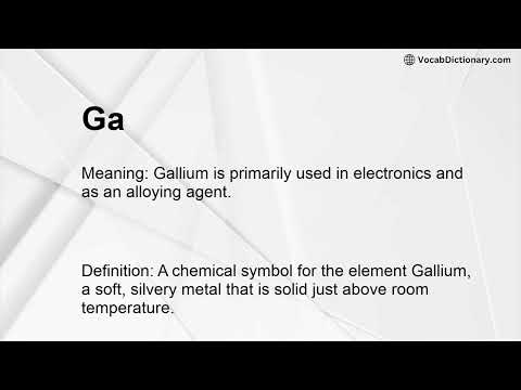 Ga Meaning