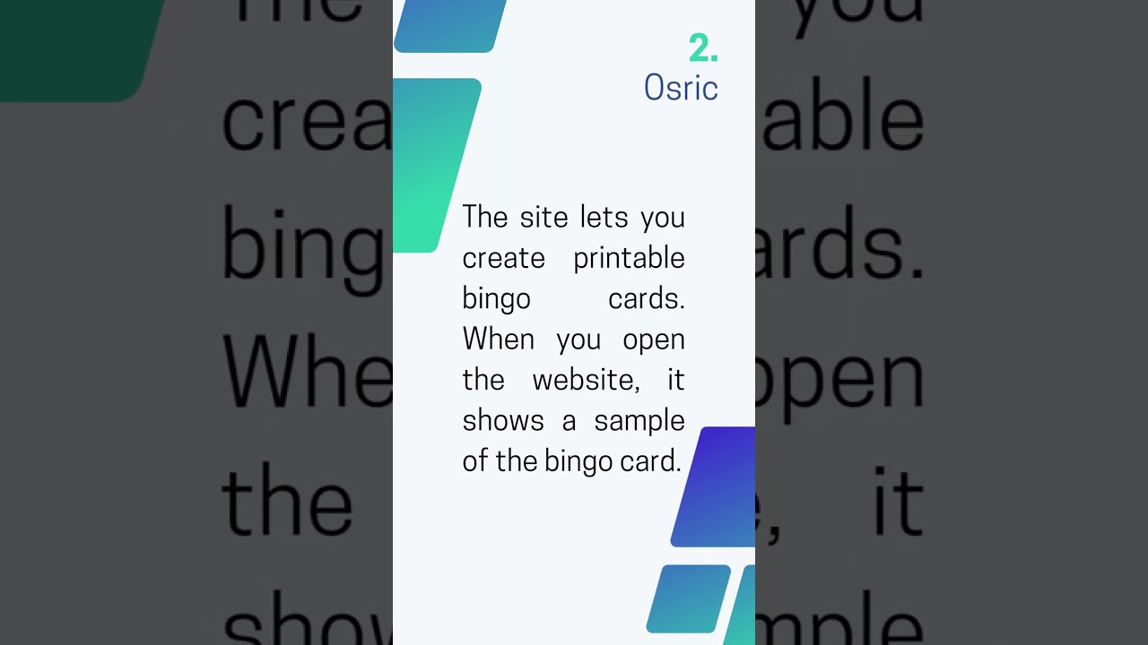 5 Free Online Bingo Card Generator For Teachers | I Love Free Software TV |