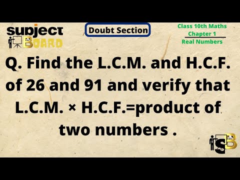 Find the L.C.M. and H.C.F. of 26 and 91 | What is the HCF of 26 and 91? | hcf
