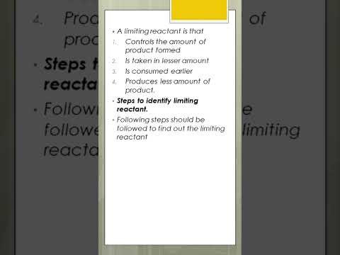 UNDERSTANDING LIMITING REACTANT A COMPREHENSIVE GUIDE TO REACTANT CHEMISTRY #chemistry