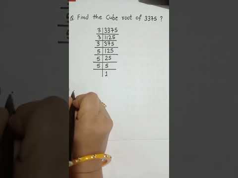 Cube root of 3375 in easy way # Nidhi academy # a short video
