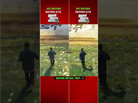 GTA 5 LEGACY VS GTA 5 ENHANCED - WATER DETAILS #gta5 #gta5enhanced #gaming #shorts #rockstar