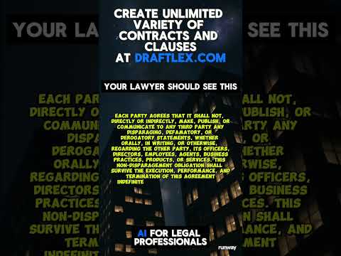 Non Disparagement clause by DraftLex AI. #contractlaw #legaltech