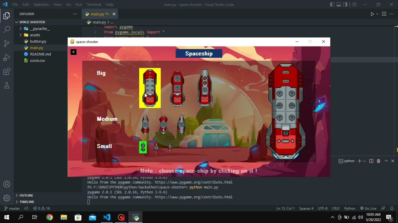 Space Shooter | Python Game Development