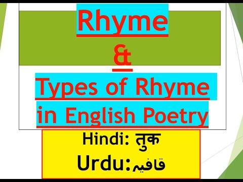Types of Rhyme in English Poetry / Rhyme Scheme/ Types of Rhyme @englishlitlingacademy