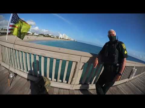 Soloyaker And Broward County Sheriffs Enjoying Some Open Carry. Deerfield Beach Pier, Florida