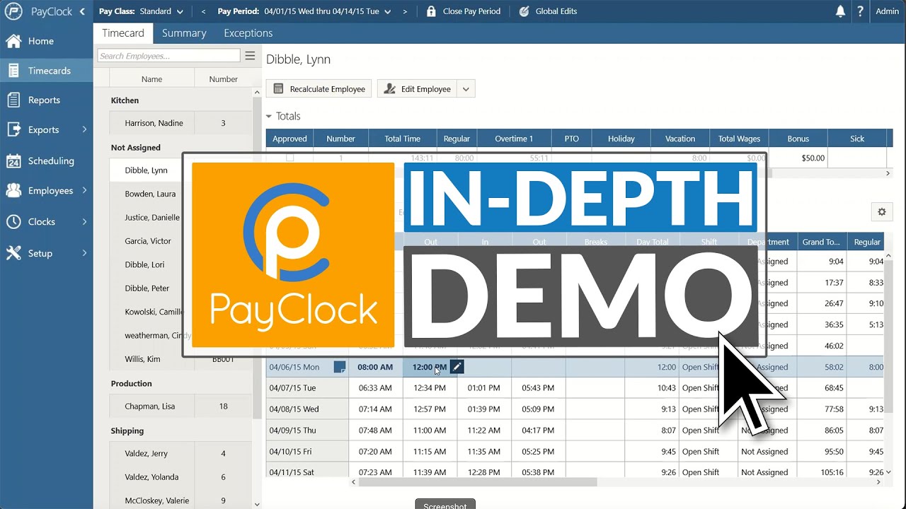 PayClock In-Depth Demo