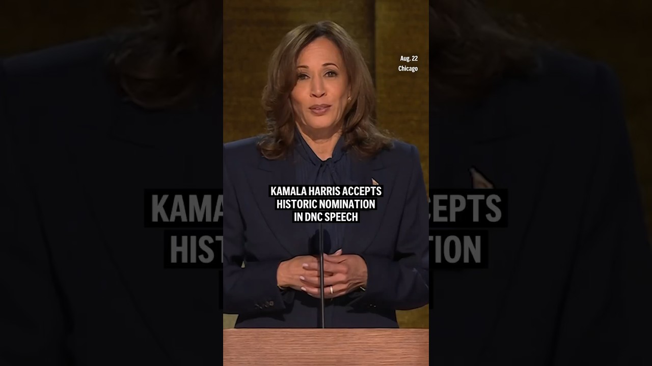 Kamala Harris accepts historic nomination in DNC speech