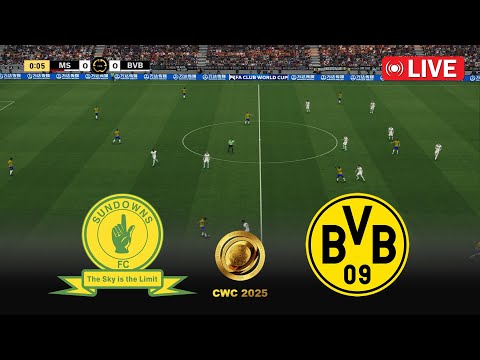 🔴LIVE : Mamelodi Sundowns vs Borussia Dortmund. FIFA Club World Cup 2025 USA | Pes 21 Simulation