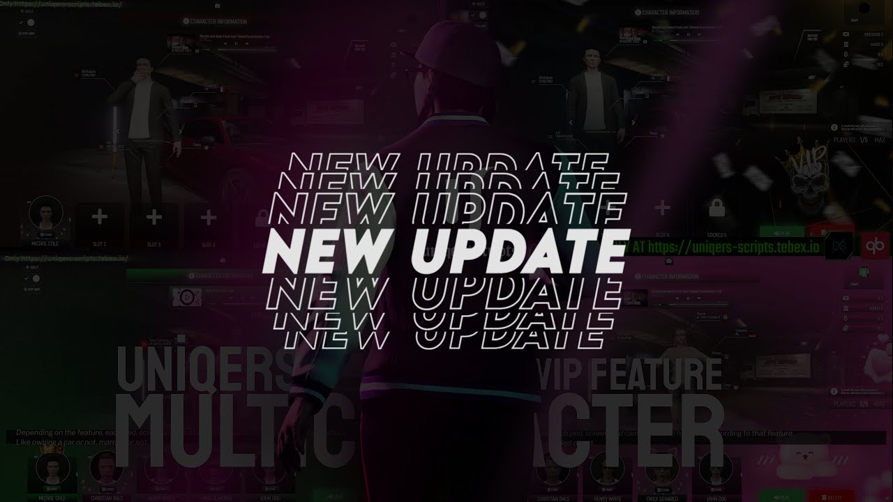 Uniqers Scripts | uniqers-multicharacter QBCORE/QBUS ESCROW