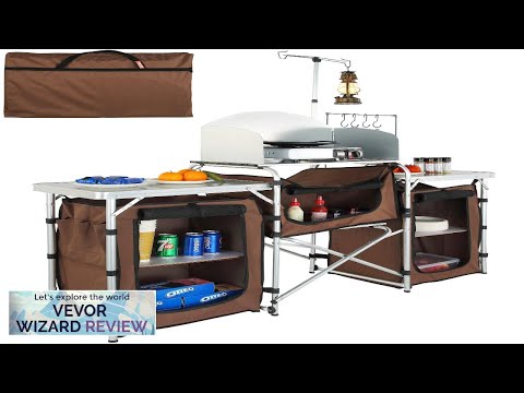 VEVOR Camping Kitchen Table Folding Outdoor Cooking Table with Storage Carrying Bag Review
