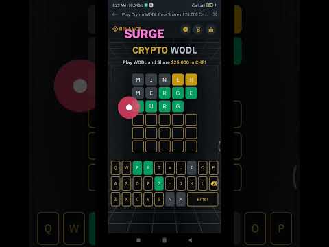 NEW 26/09 BINANCE WODL 5 LETTER CHALLENGE Share $25,000 in CHR 🤑: ETH - MERGE #binance#wodl#eth#free
