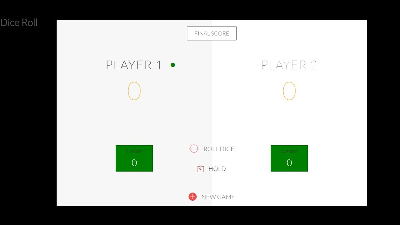 Dice Roll (Multiplayer) Game Using JavaScript