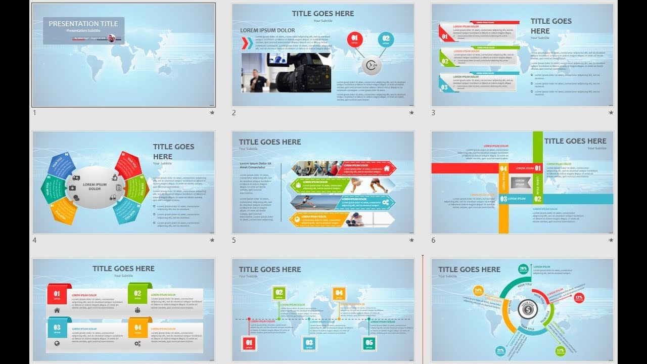 Free World Map PowerPoint Template #133754