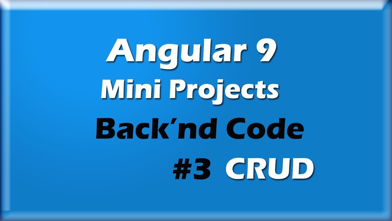 angular 9 crud with local JSON server| Angular 9 mini projects| angular get, post, delete, put