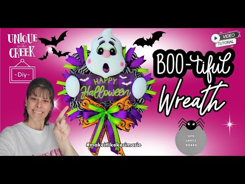 How to Craft the Perfect Halloween Ghost Wreath #wreath #diy