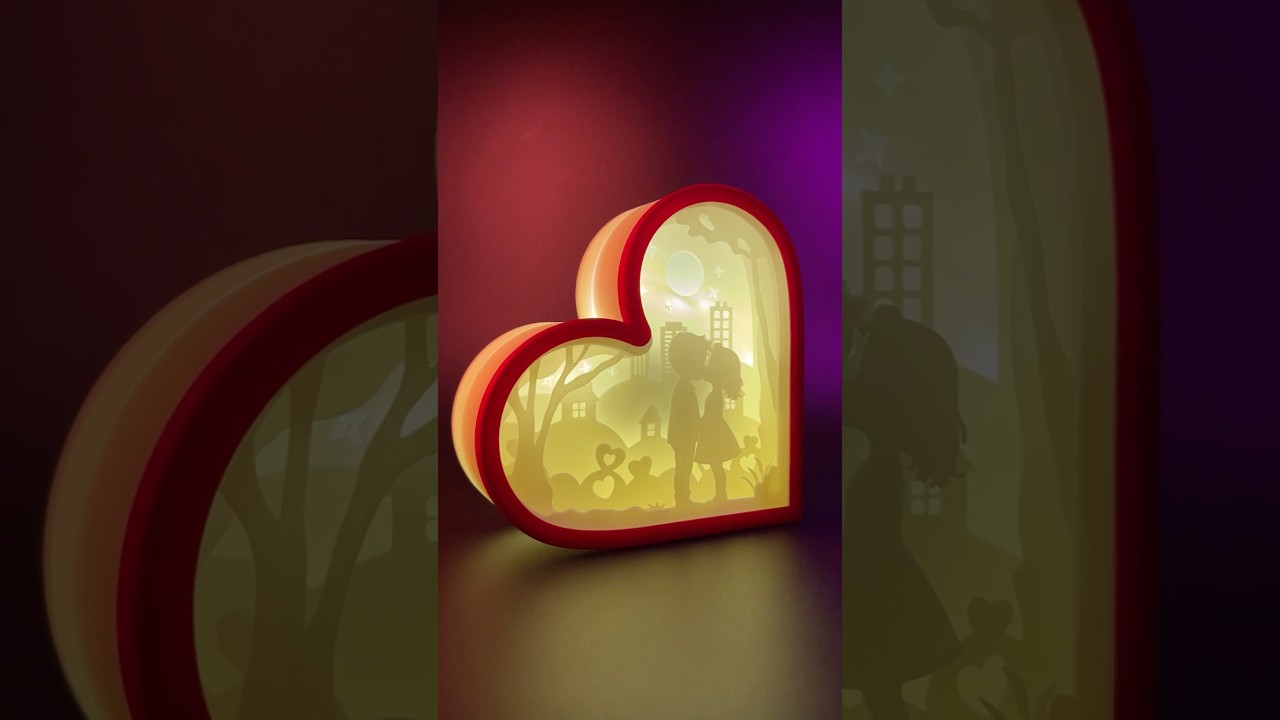 3D PRINTED LOVERS VALENTINE DAY SHADOWBOX❤️✨