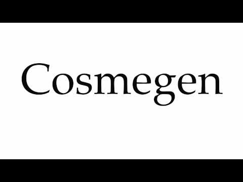 How to Pronounce Cosmegen