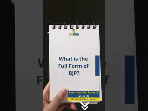 What is the Full Form of BJP? | BJP की फुल फॉर्म क्या है? #shorts #fullforms