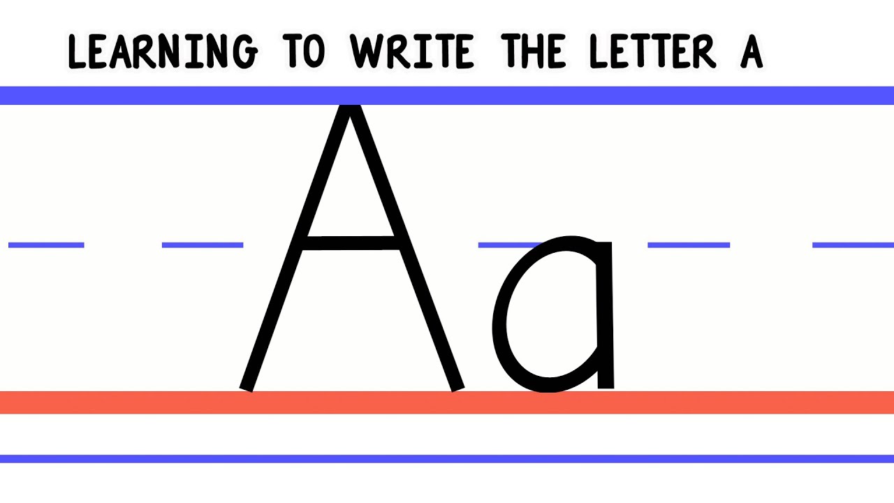 Write the Letter A - ABC Writing for Kids - Alphabet Handwriting by 123ABCtv