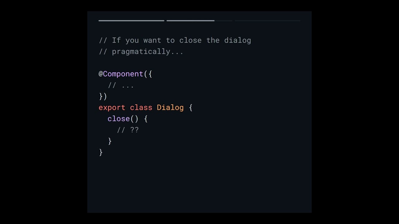 Close Angular Material Dialog Programmatically #coding #angulardeveloper #angularmaterial