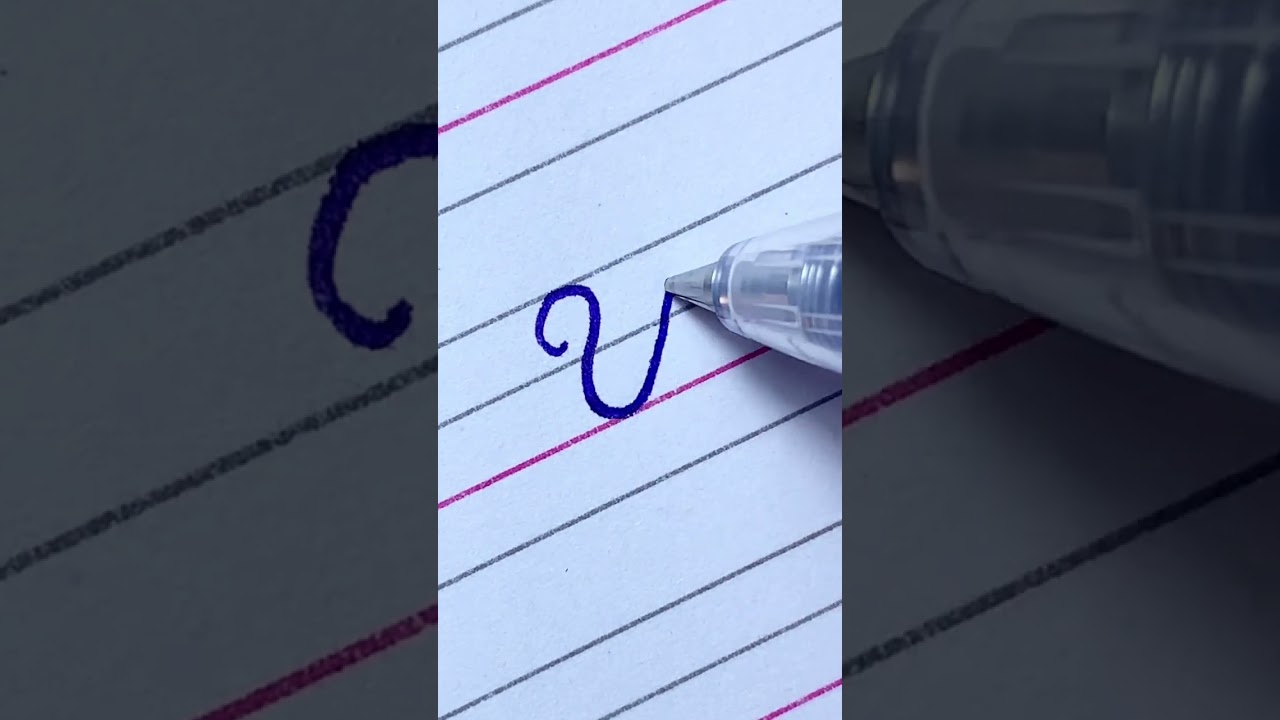 Learn cursive handwriting - Capital Letter U