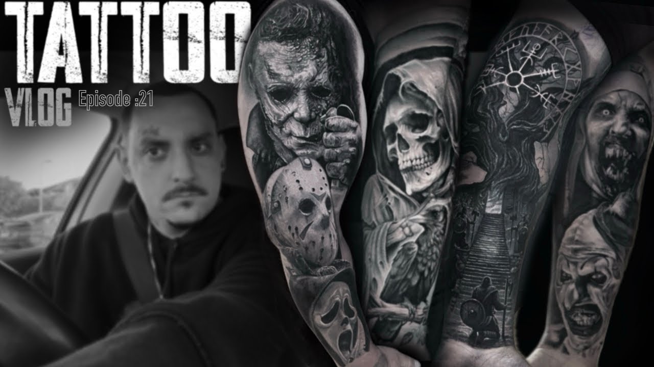The viral horror sleeve ! 4 DAY VLOG | Chris Sinclair tattoos