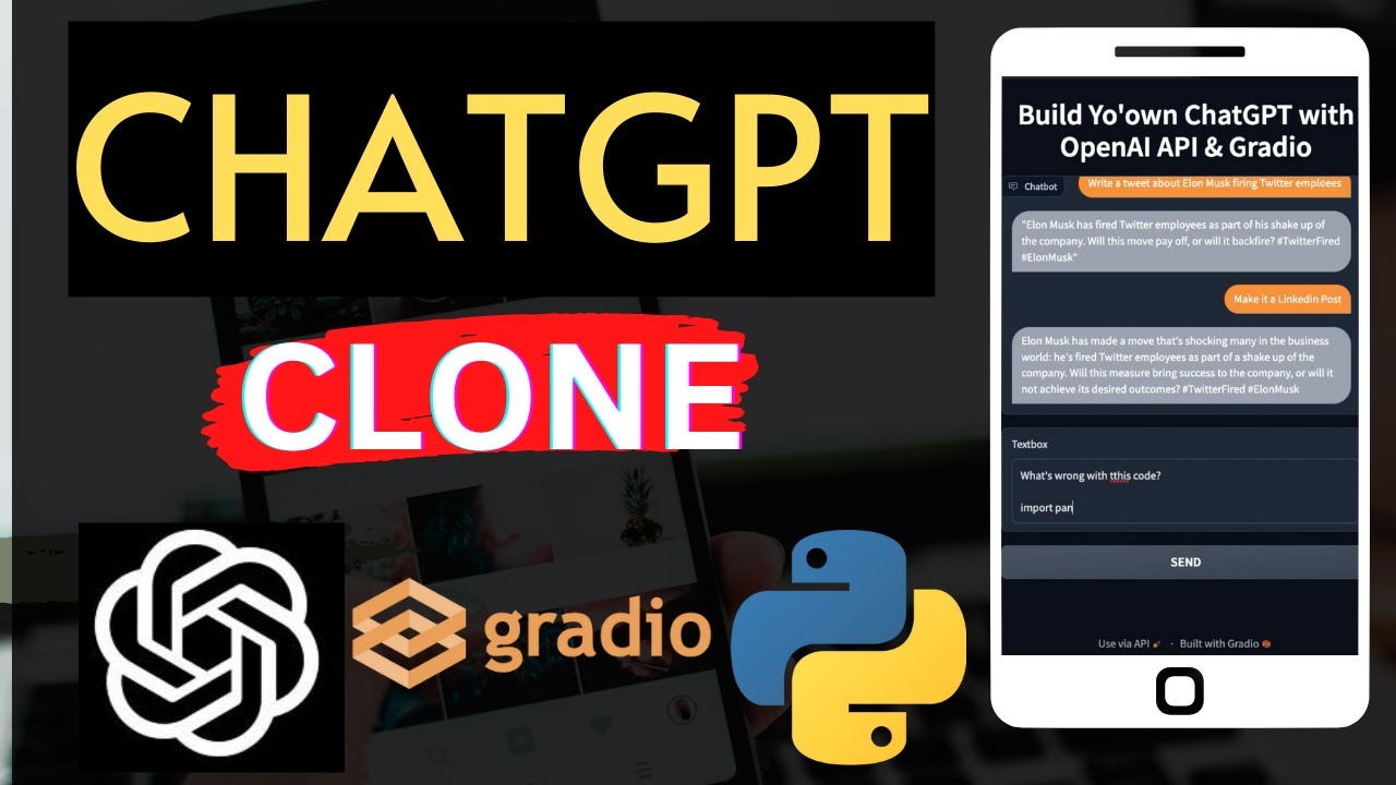Build your ChatGPT Clone in Python with OpenAI API and Gradio - End-to-End Tutorial