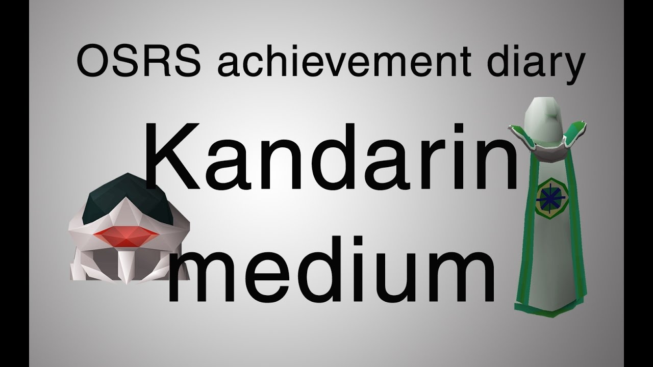 [OSRS] Kandarin medium achievement diary guide