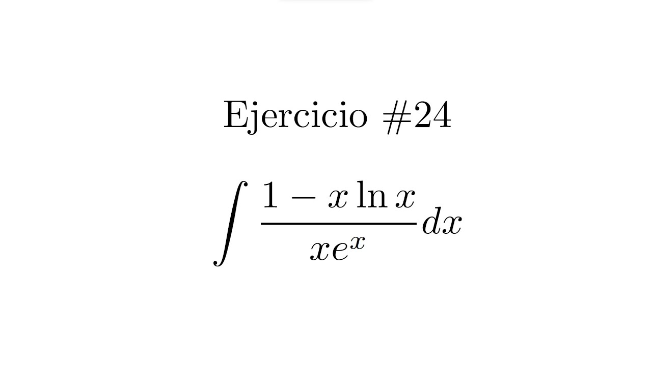 Integral Indefinida (Cambio de variable) | Ejercicio 24