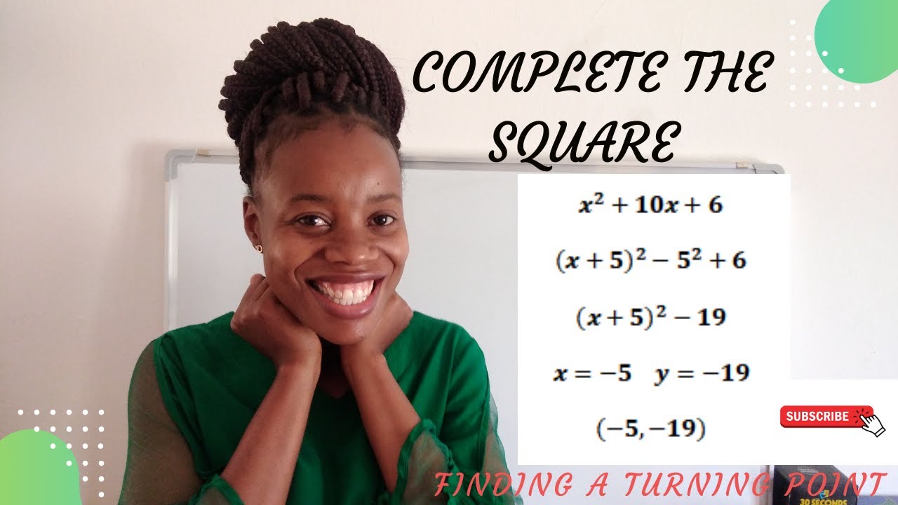 COMPLETE THE SQUARE: Finding a turning point.