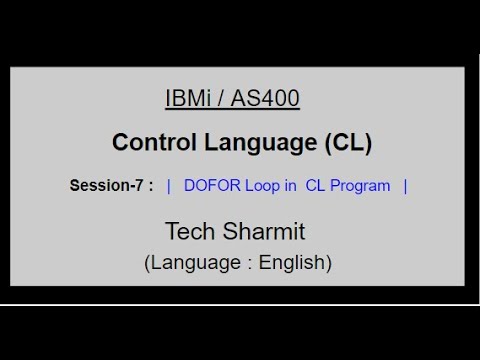 dofor loop in cl programming | cl programming in as400 | loops in cl programming in as400 |