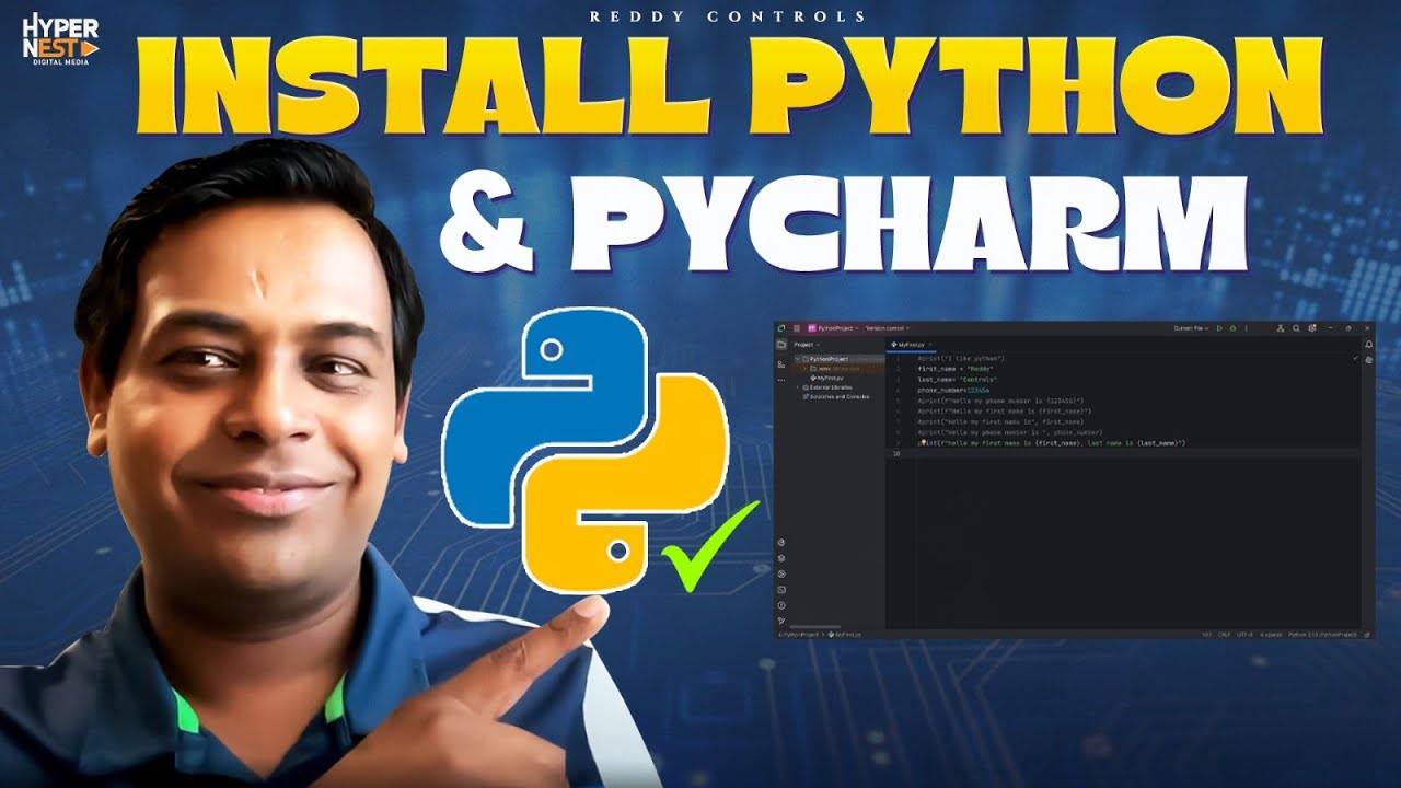 Start Coding with Python 3.13 | Install Python & PyCharm + Learn Variables Easily!