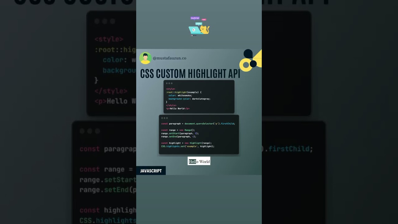 Javascript, CSS Custom Highlight API #javascript