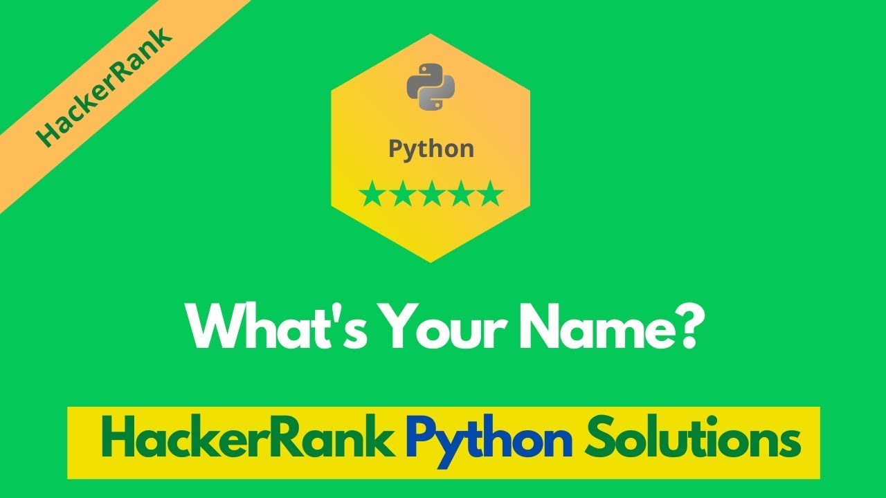 HackerRank What's Your Name problem solution in Python | Python solutions | Programmingoneonone