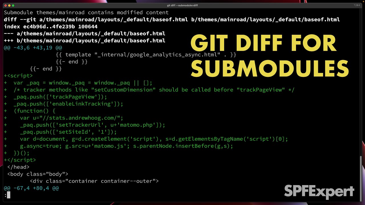 git diff submodule