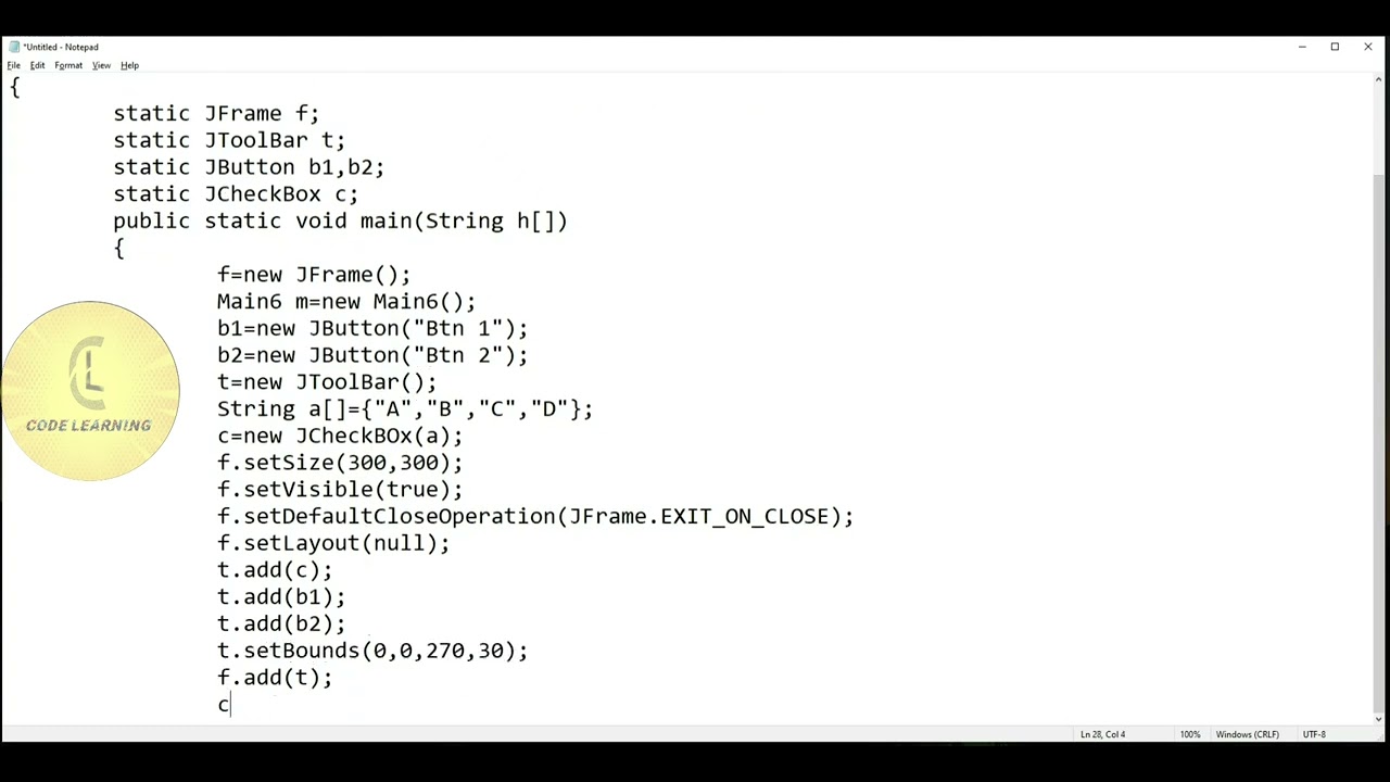 Java | Swing class 'JToolBar - combobox - add ActionListener' | CodeLearning