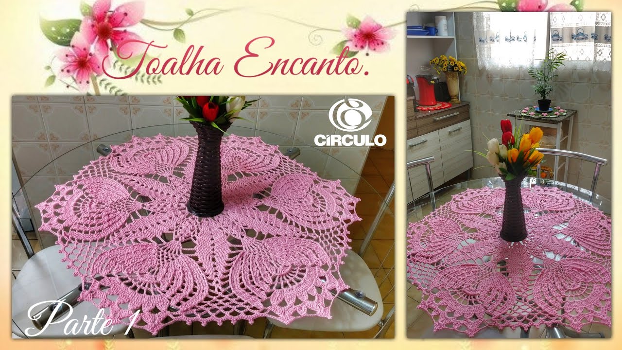 🌸 Toalha Encanto em Crochê. 1/2 Por Vanessa Marcondes